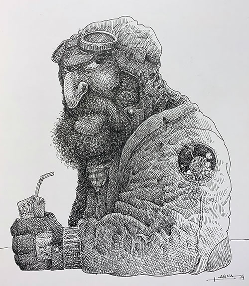 Curso Mestre das Hachuras | Ilustração com Hachuras em Nankin